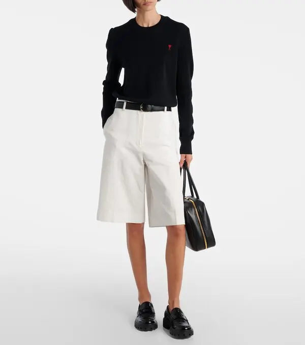 AMI Paris De Coeur Merino Wool Sweater