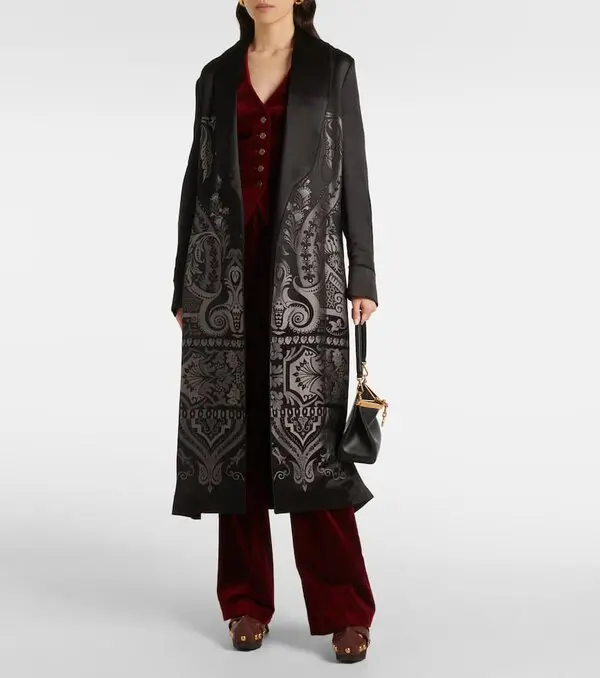 Etro Silk-blend Belted Coat