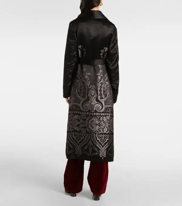Etro Silk-blend Belted Coat