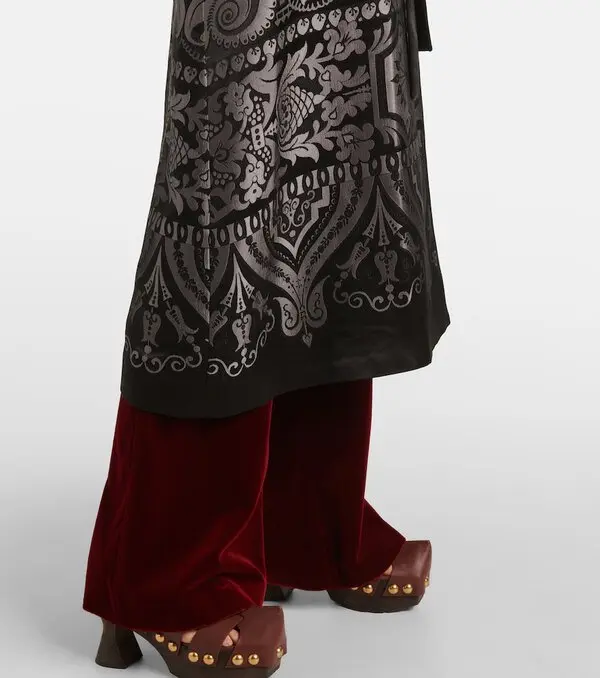 Etro Silk-blend Belted Coat