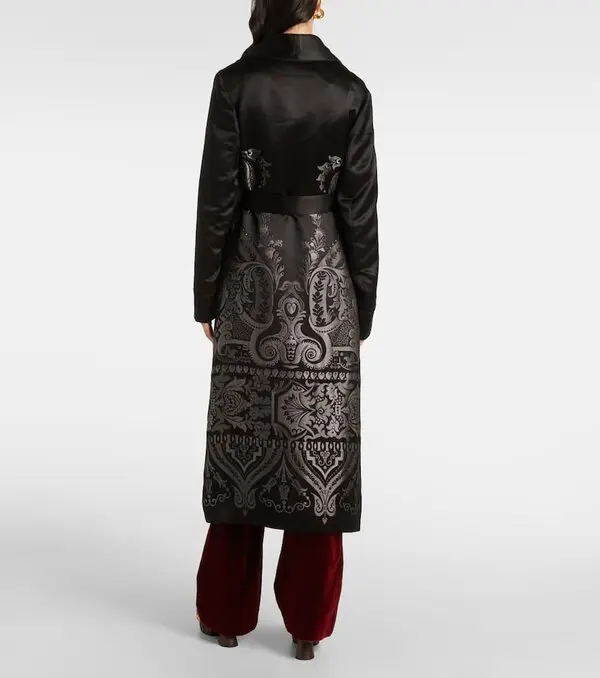 Etro Silk-blend Belted Coat
