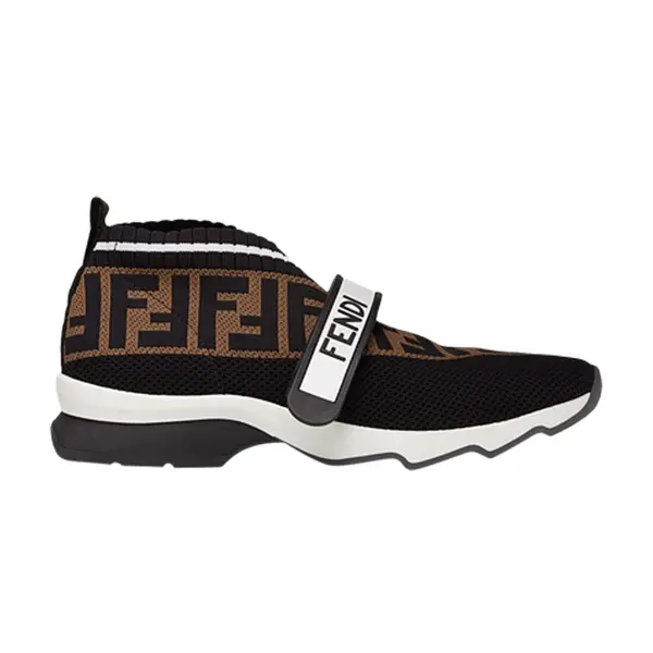 Fendi Ff Motif Rockoko Sneakers - Black