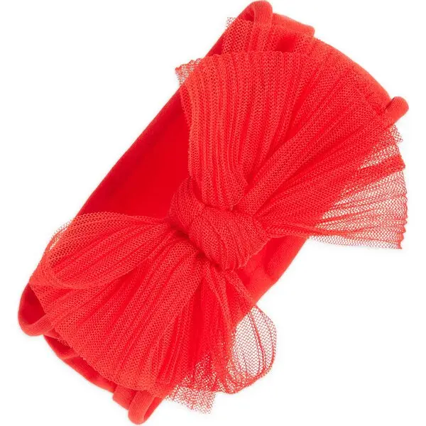 BABY BLING Tulle Fab Headband - Pleated Cherry