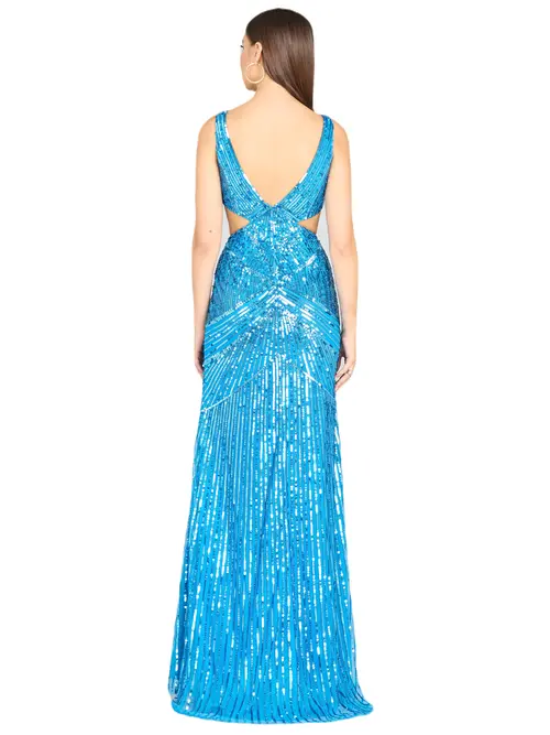 LARA NEW YORK Dahlia Sequin Dress - Ocean