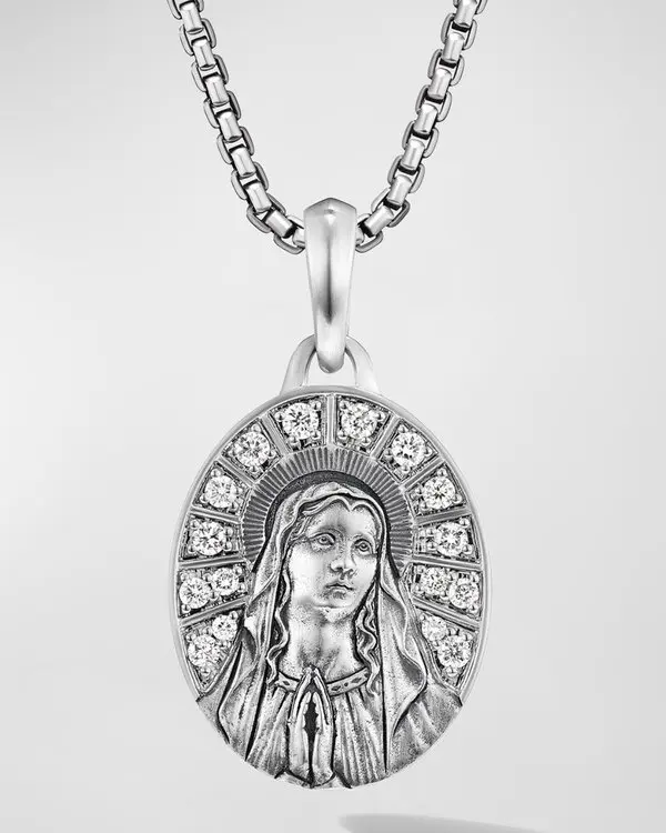 David Yurman Mary Pendant In Sterling Silver, 30mm - Diamond