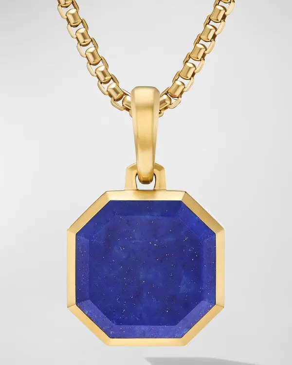 David Yurman Faceted Stone Pendant - Lapis Lazuli
