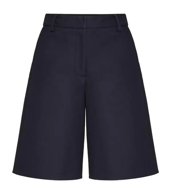 Valentino Garavani Cotton V-detail Bermuda Shorts