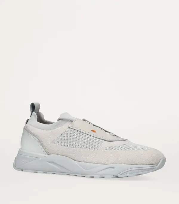 Santoni Technical-knit Runner Sneakers - Grey