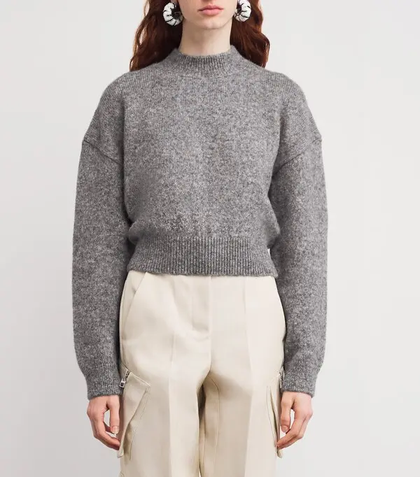 Jacquemus Alpaca Wool-blend Sweater - Grey