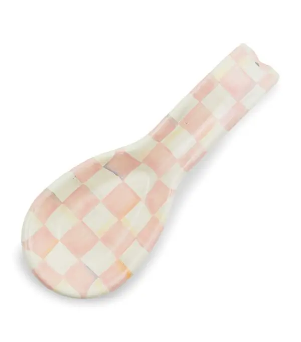 MACKENZIE-CHILDS Rosy Check Spoon Rest - Pink