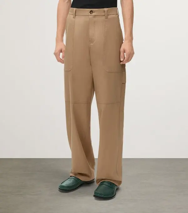 Loewe Cotton-blend Cargo Trousers - Beige