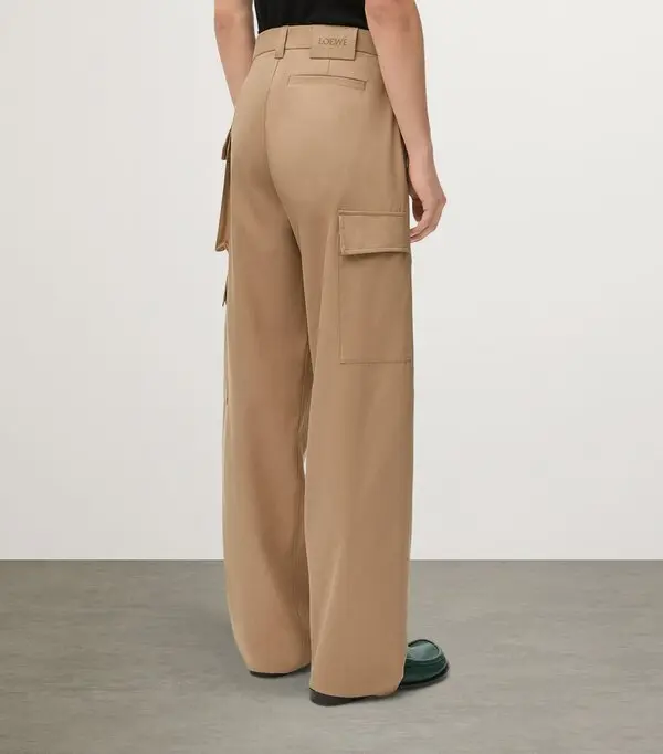 Loewe Cotton-blend Cargo Trousers - Beige