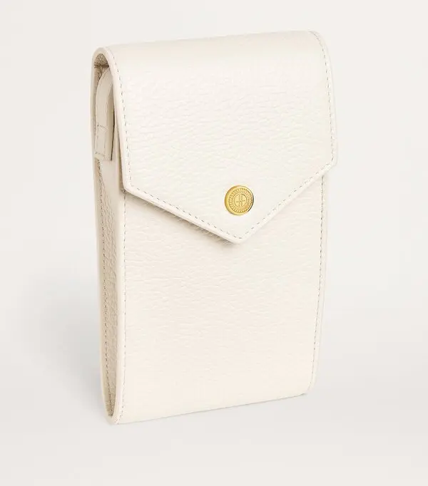 Harrods Leather Phone Pouch - Beige
