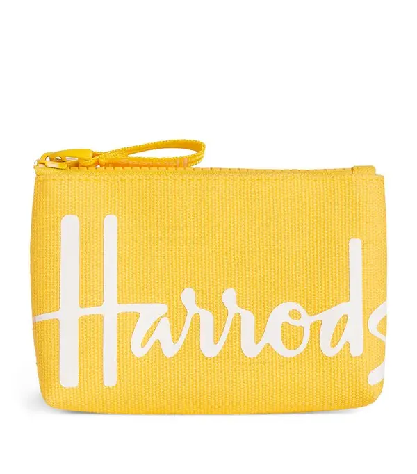 Harrods Cotton Logo Coin Purse - Yellow