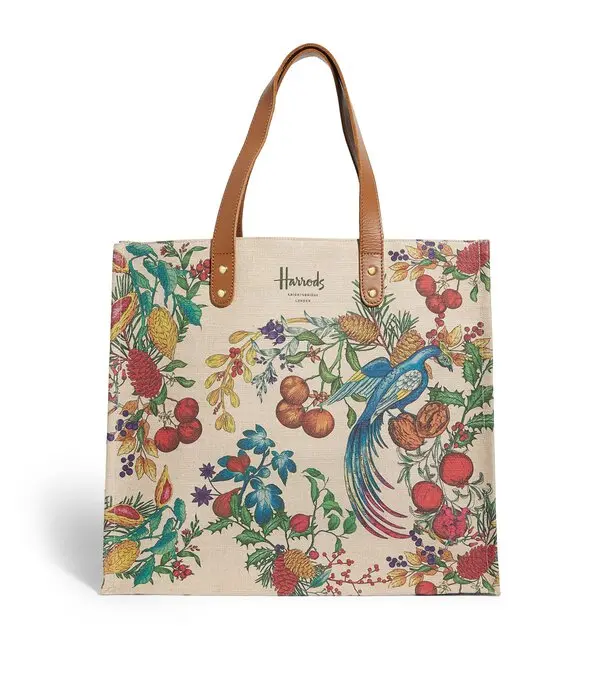 Harrods The Great Feast Jacquard Shopper Bag - Neutral