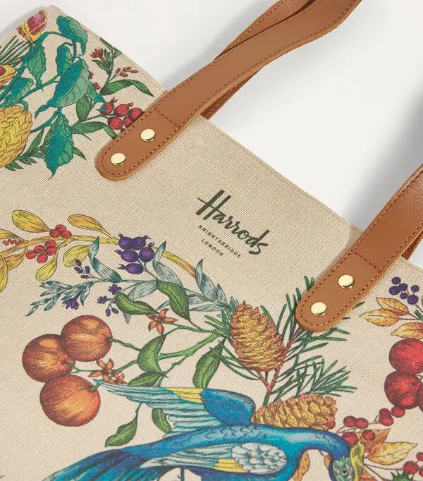 Harrods The Great Feast Jacquard Shopper Bag - Neutral