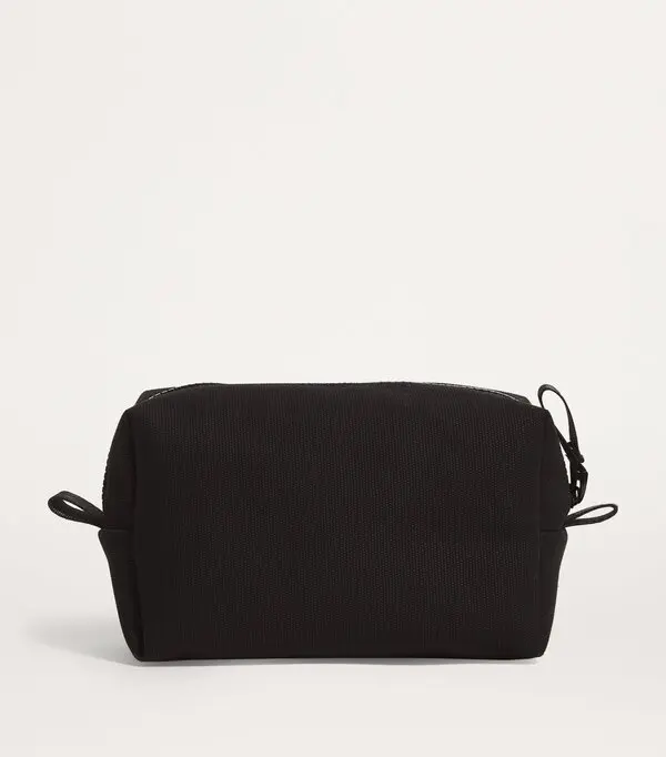 Harrods Cotton Logo Cosmetics Bag - Black