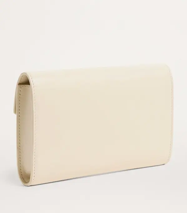 Harrods Leather Chain Wallet - Beige