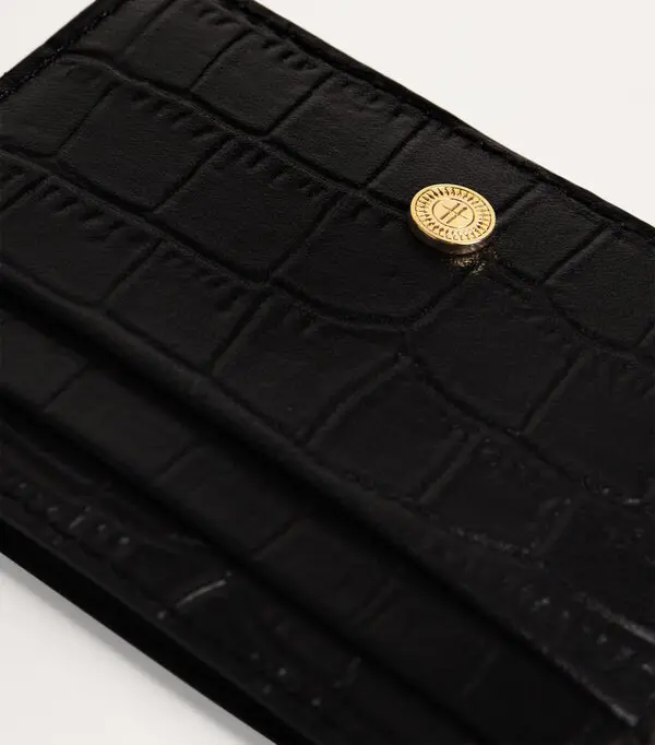 Harrods Croc-embossed Leather Card Holder