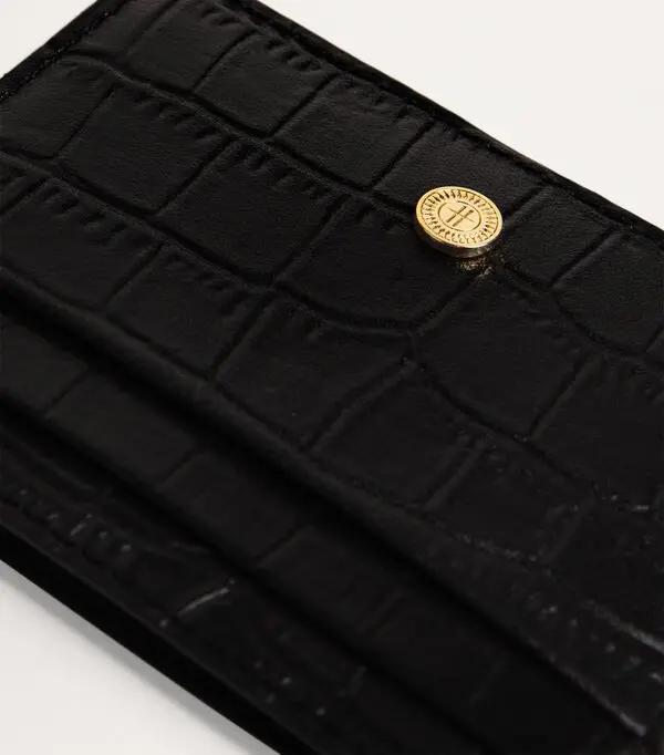 Harrods Croc-embossed Leather Card Holder