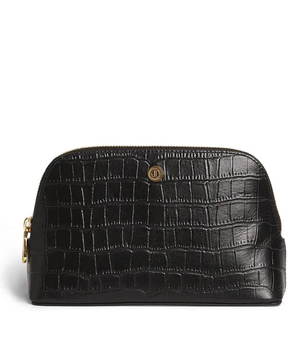 Harrods Small Croc-embossed Leather Cosmetics Bag