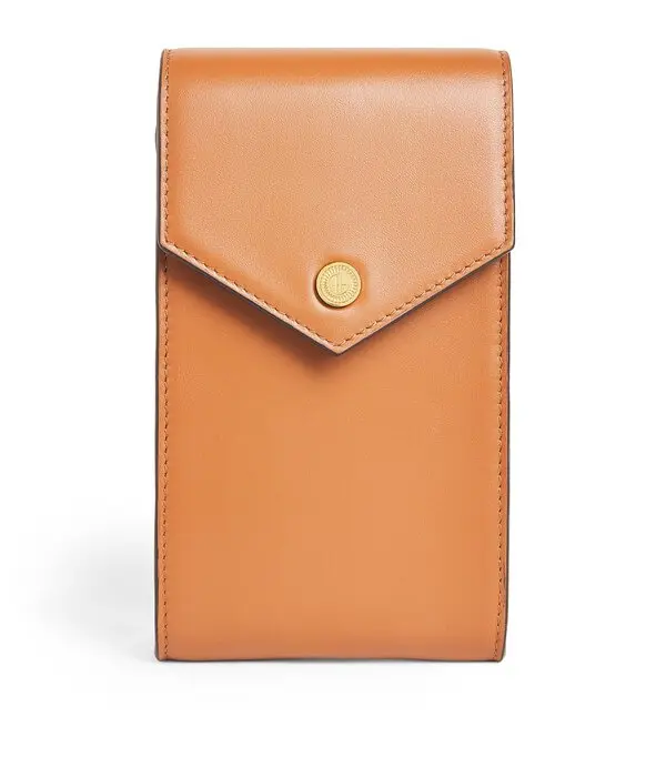 Harrods Leather Phone Pouch Cross-body Bag - Tan
