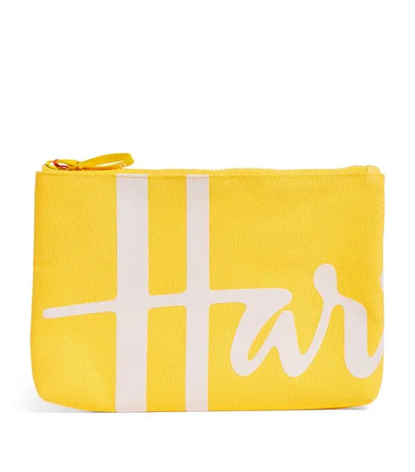 Harrods Cotton Logo Pouch - Yellow