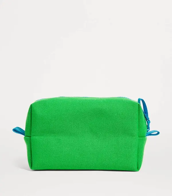 Harrods Cotton Logo Cosmetics Bag - Green