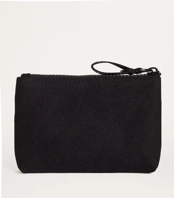 Harrods Cotton Logo Coin Purse - Black