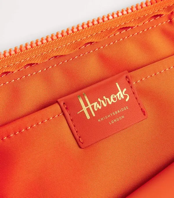 Harrods Large Nylon Pouch - Orange