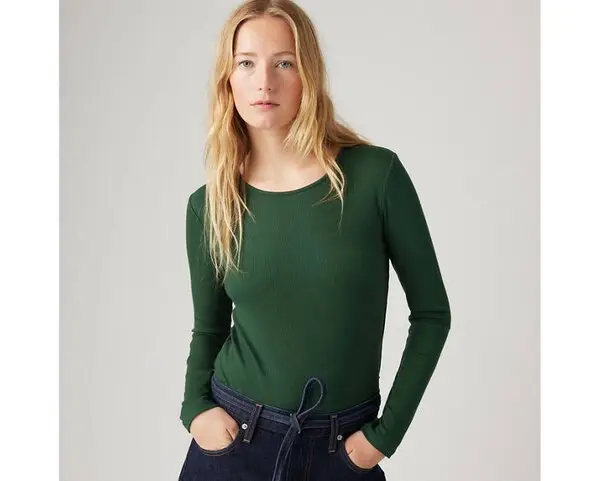 LEVI'S Dreamy Long Sleeve T-shirt - Python Green