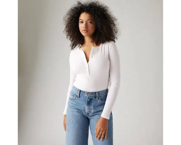 LEVI'S Dry Goods Vacationer Ribbed T-shirt - White