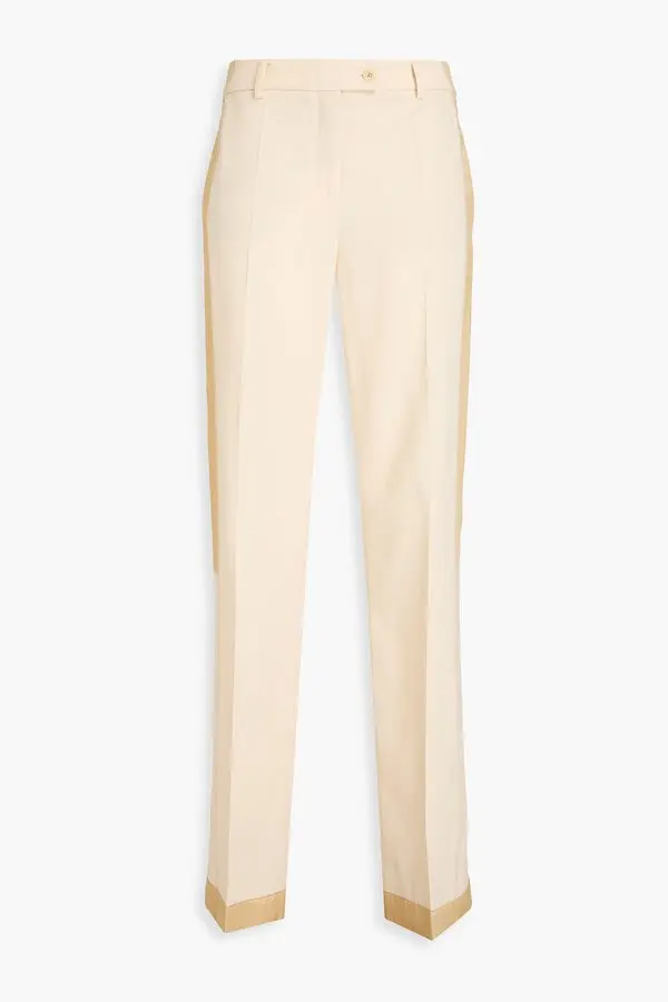 Moschino Grain De Poudre Wool Straight-leg Trousers