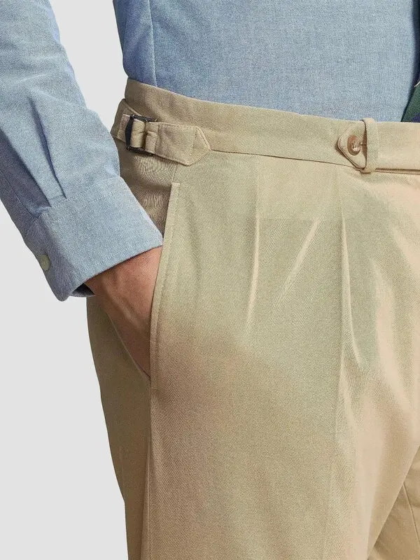 Polo Ralph Lauren Pleated Gart-dyed Trousers - Tan