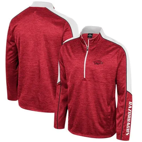 COLOSSEUM Arkansas Razorbacks Marled Half-zip Jacket
