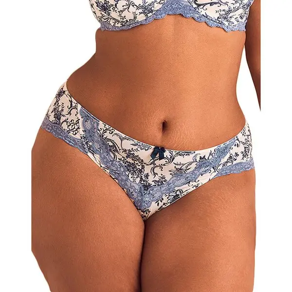 ADORE ME Nare Thong Panties - Blooming Scroll Print