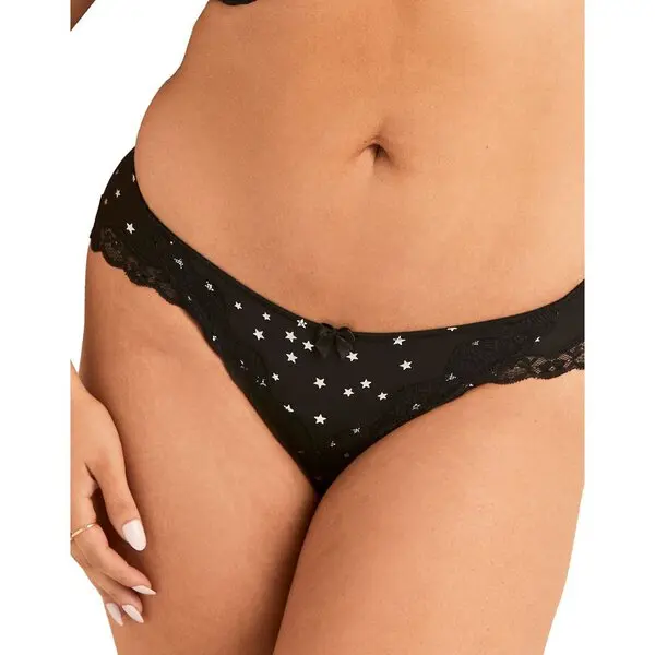 ADORE ME Nare Thong Panties - Shine Bright Foil Print