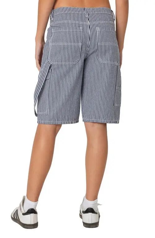 EDIKTED Friday Stripe Low Rise Cargo Shorts