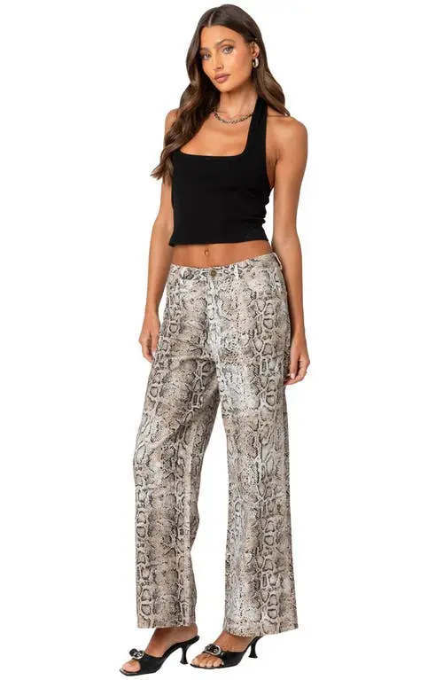 EDIKTED Rib Crop Halter Top