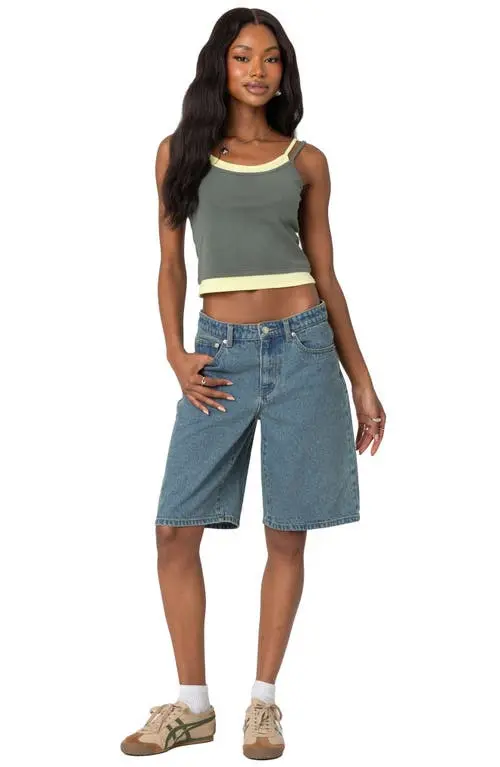 EDIKTED Element Layered Tank - Olive