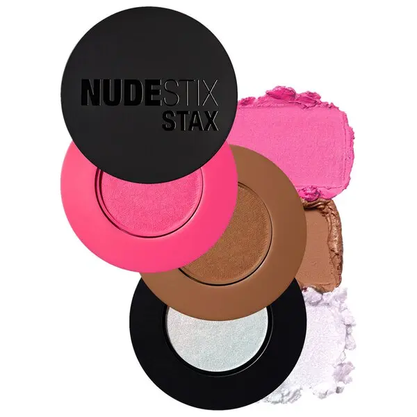 NUDESTIX Sunpink Glow Stax 3pc Blush Balm Set - One-color