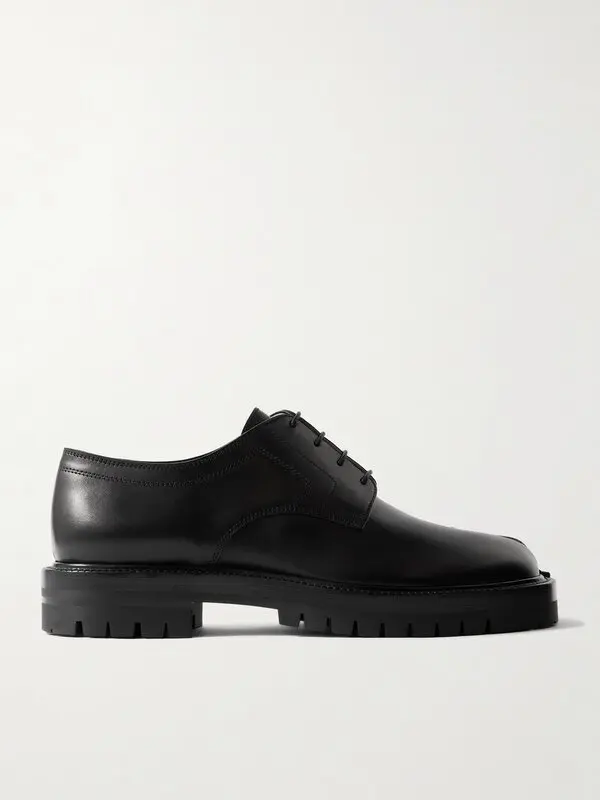 MAISON MARGIELA Tabi Split-toe Leather Derby Shoes - Black
