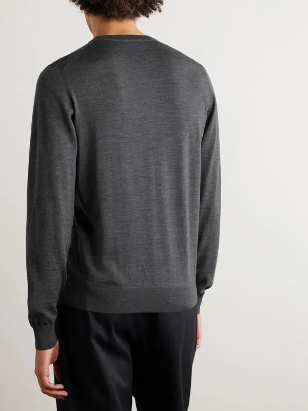 PIACENZA CASHMERE 1733 Slim-fit Wool Sweater - Gray