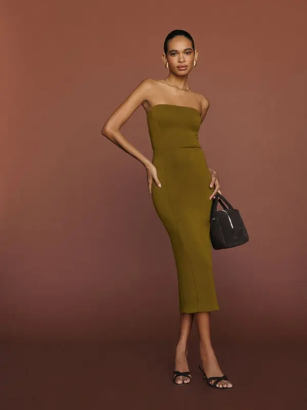 REFORMATION Amber Knit Midi Dress