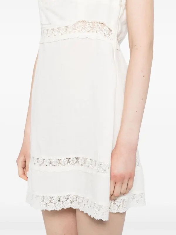 knee length dresses for ladies Ronan Mini Dress in Squiggle Sequin Ivory
