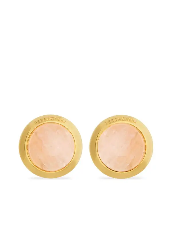 FERRAGAMO Stone Stud Earrings - Pink