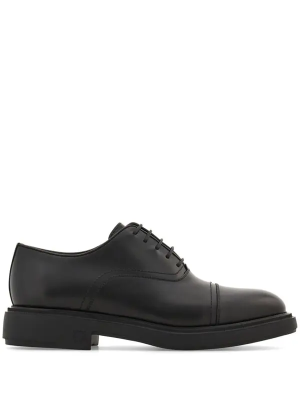 FERRAGAMO Cap-toe Leather Derby Shoes