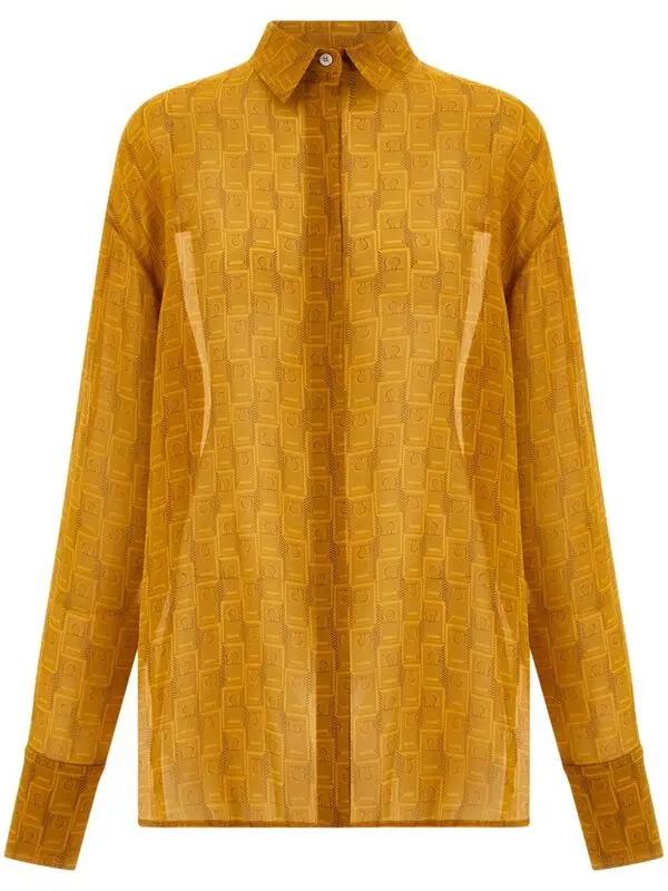FERRAGAMO Gancini Shirt - Yellow