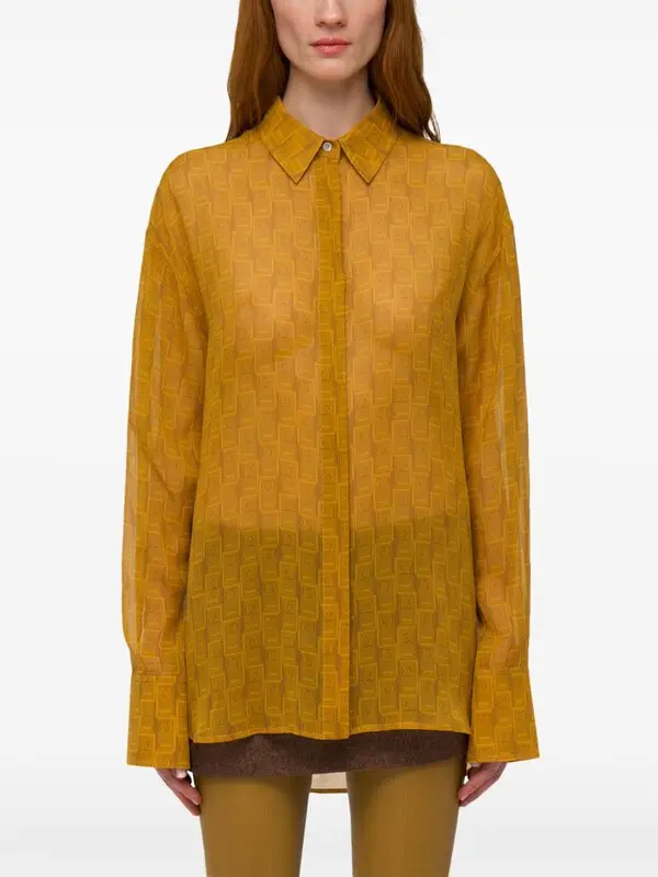 FERRAGAMO Gancini Shirt - Yellow