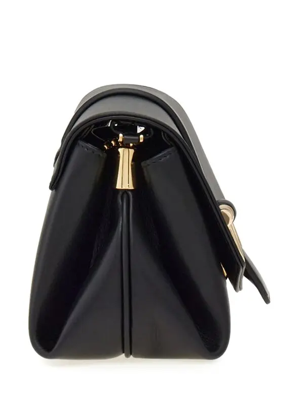 FERRAGAMO Small Front-flap Shoulder Bag - Black